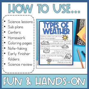 Types of Weather Four Seasons Anchor Charts - 2nd & 3rd Grade Science ...