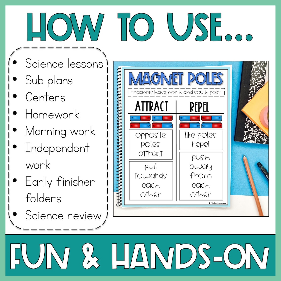 2nd & 3rd Grade Science Magnets Unit Magnetism Activities, Science ...