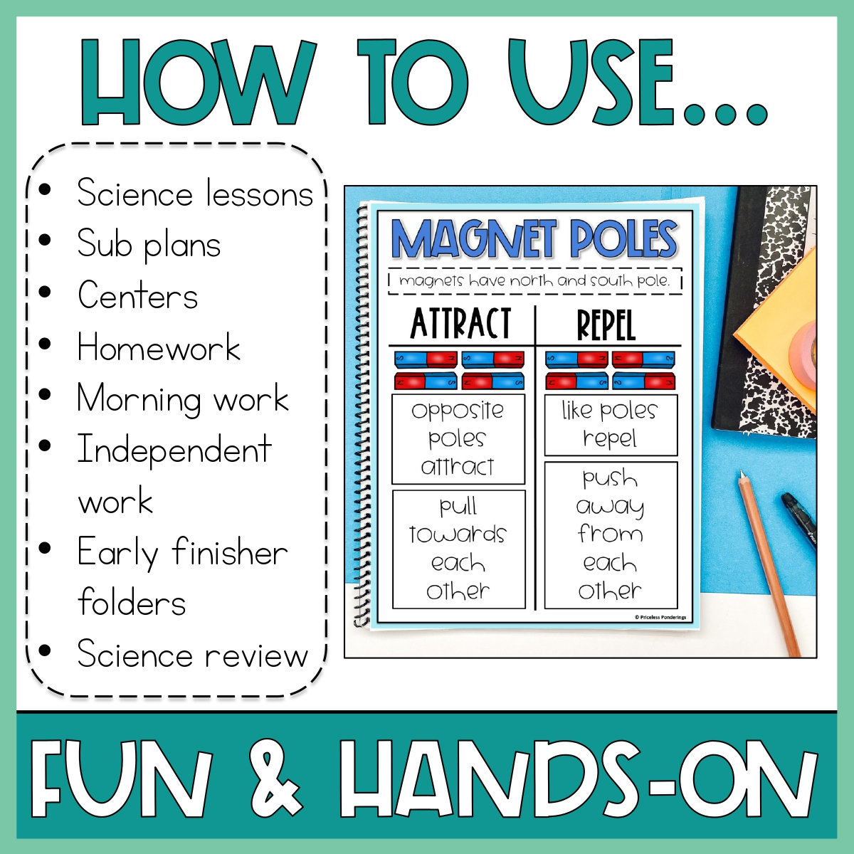 2nd & 3rd Grade Science Magnets Unit - Magnetism Activities, Science ...