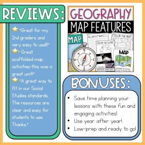 2nd Grade Map Skills and Map Features Worksheets | Reading a Map ...