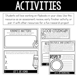 Good Citizenship Flipbook Activities - 2nd 3rd Grade Social Studies ...