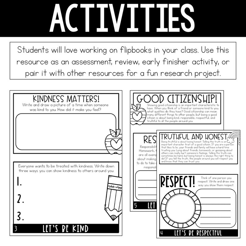 Good Citizenship Flipbook Activities - 2nd 3rd Grade Social Studies ...