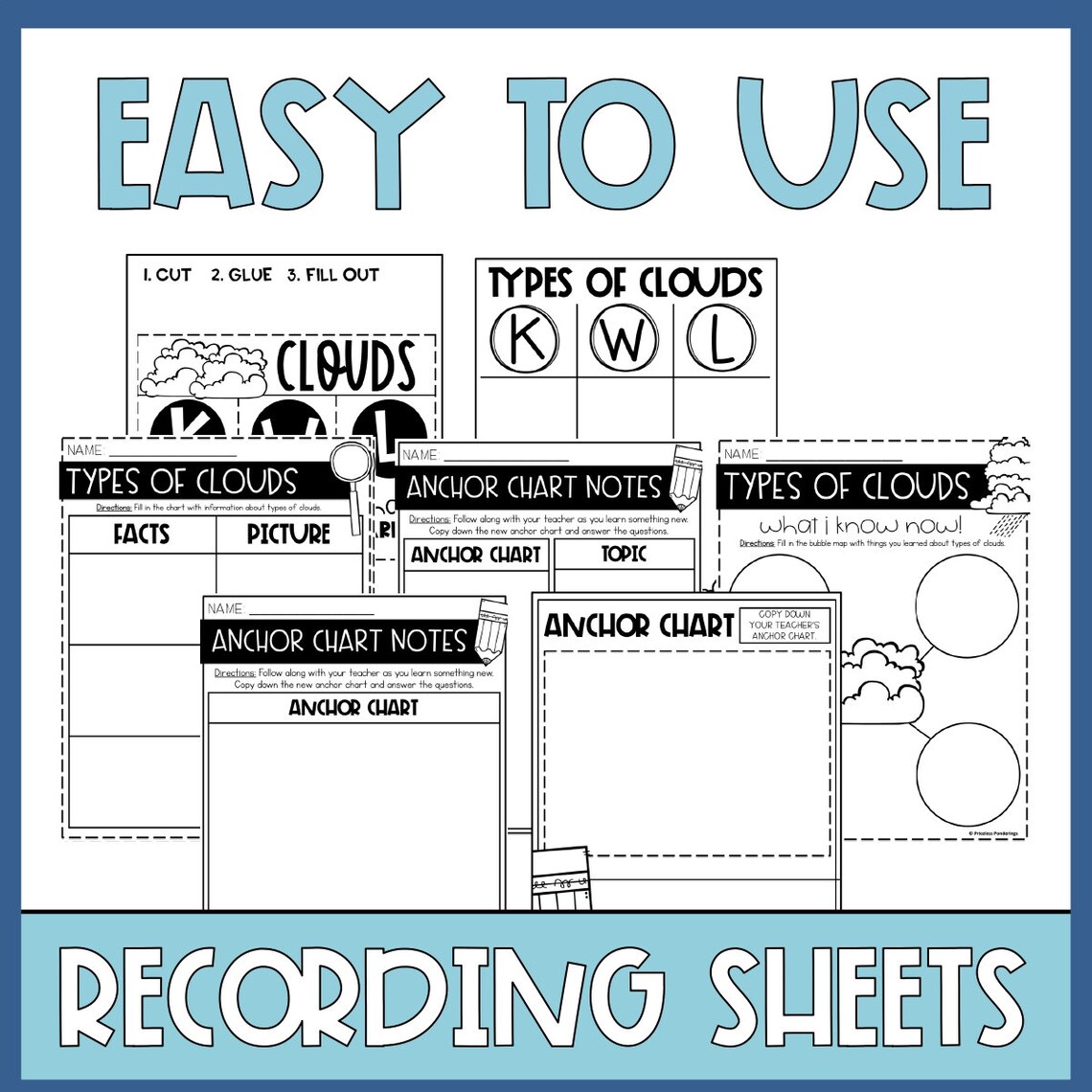 Types of Clouds Science Anchor Charts and Science Posters - Etsy