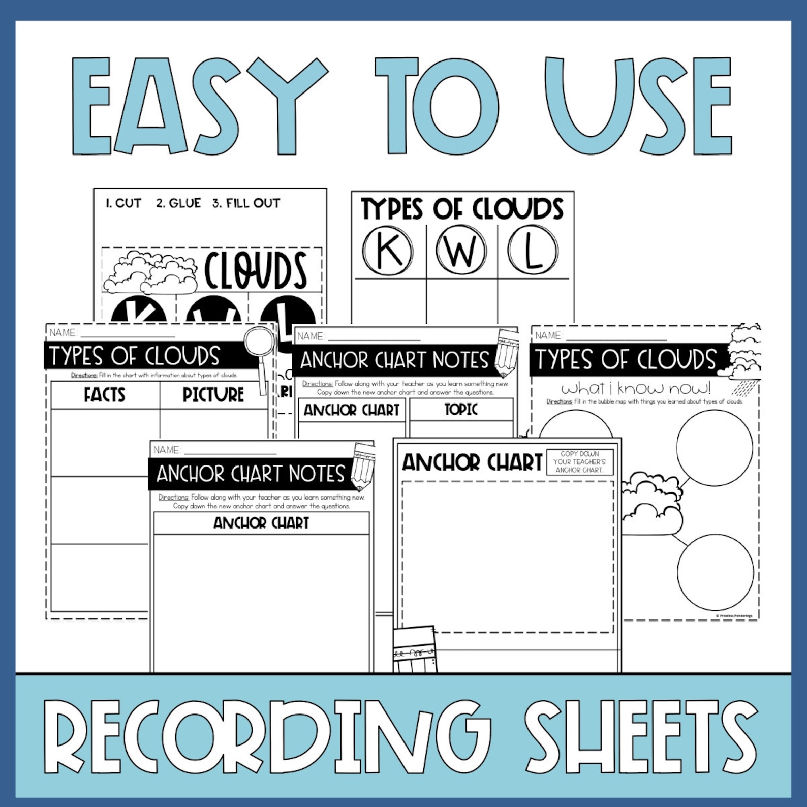 Types of Clouds Science Anchor Charts and Science Posters - Etsy