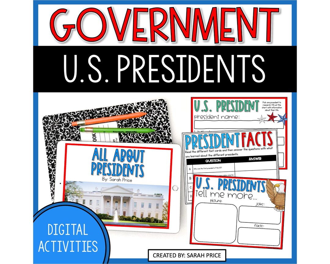 U.S. Presidents Interactive Digital Activities | Presidential Roles ...