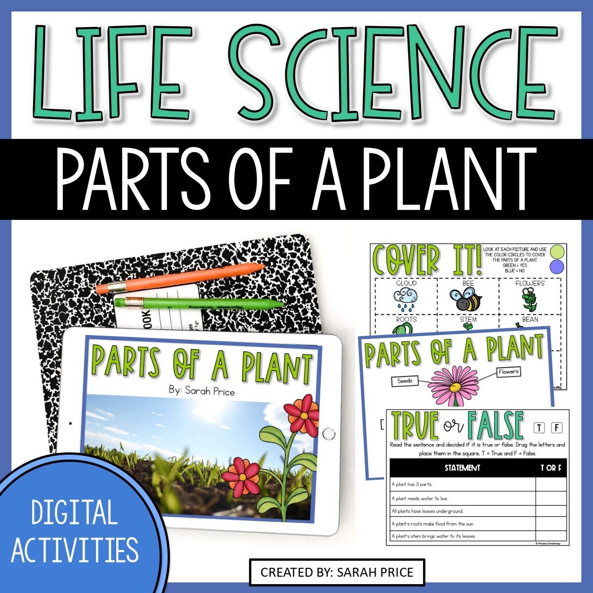 Parts of a Plant Google Slides - 2nd 3rd Grade Digital Science Lessons ...