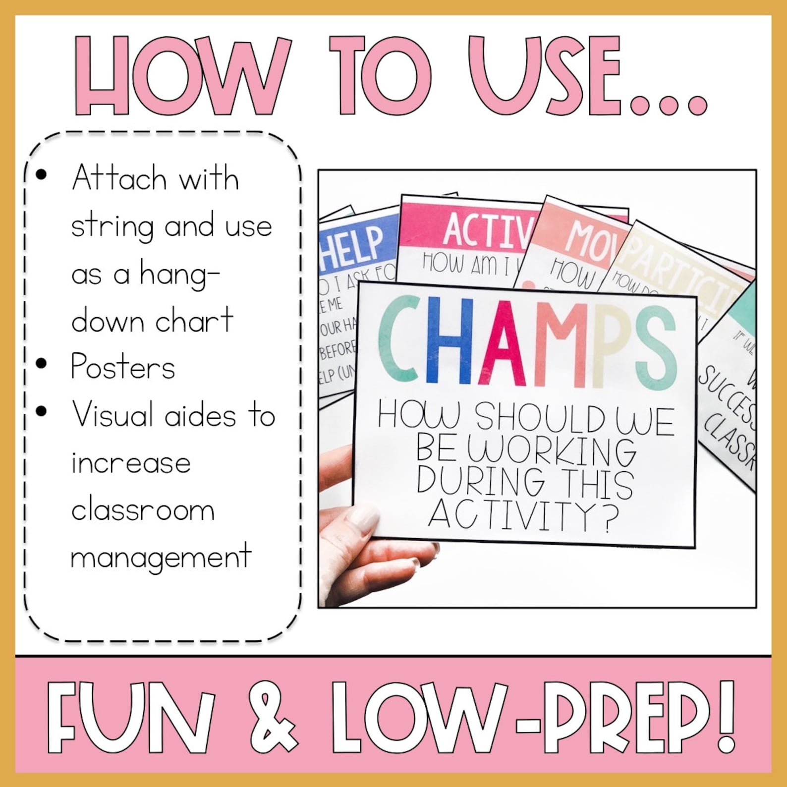 Classroom Management CHAMPS Posters - Etsy