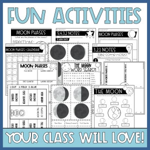 Phases of the Moon Lessons Activities - 2nd and 3rd Grade Astronomy ...