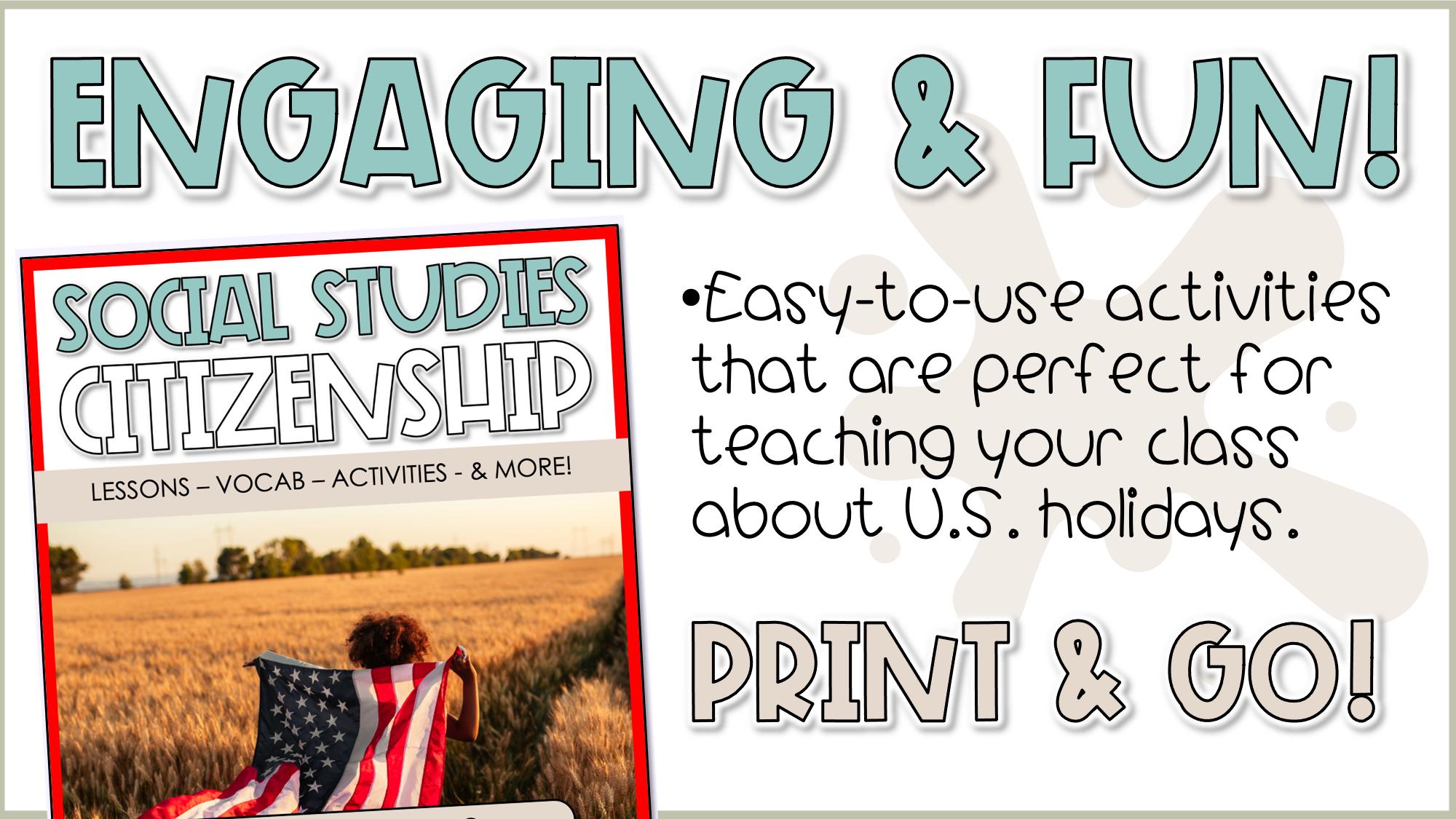 U.S. Holidays and Traditions Unit for 2nd Grade | Customs and ...