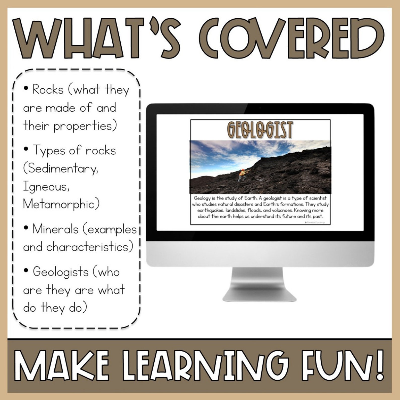 Types of Rocks - 2nd 3rd Grade Science Digital Activities - Etsy