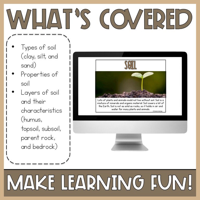 2nd 3rd Grade Earth Science - Types of Soil Digital Activities - Etsy