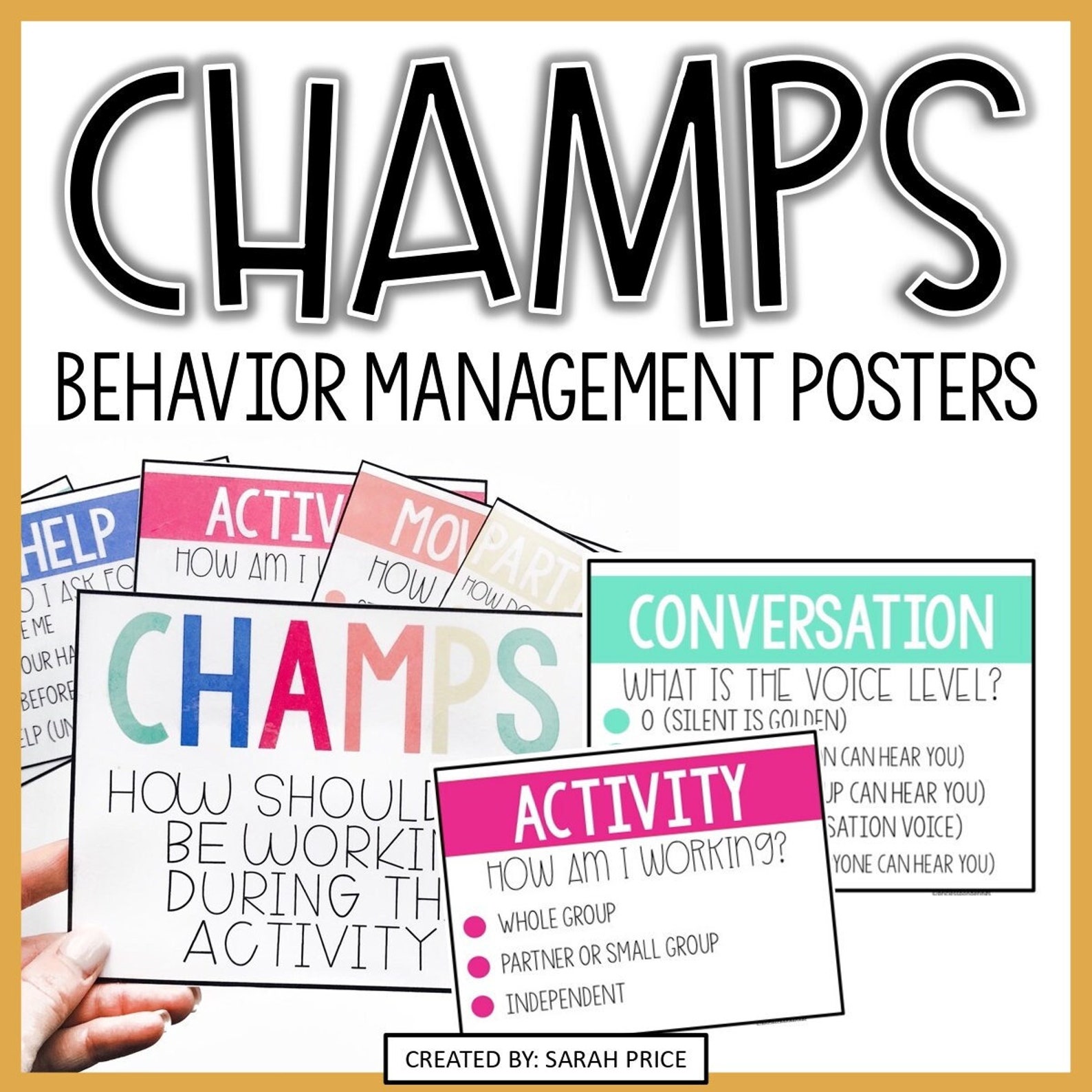 Classroom Management CHAMPS Posters - Etsy
