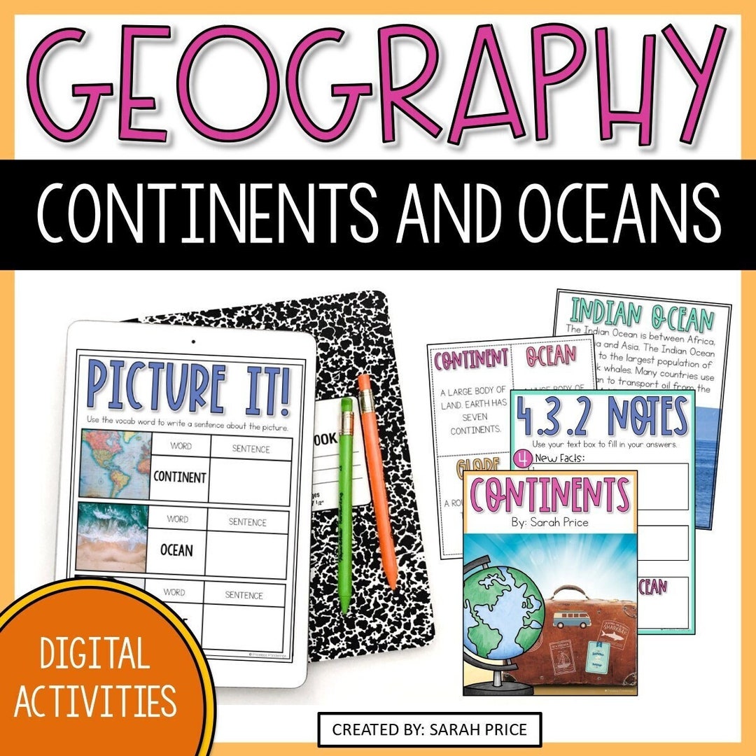 Continents and Oceans Google Slides for Distance Learning - Etsy