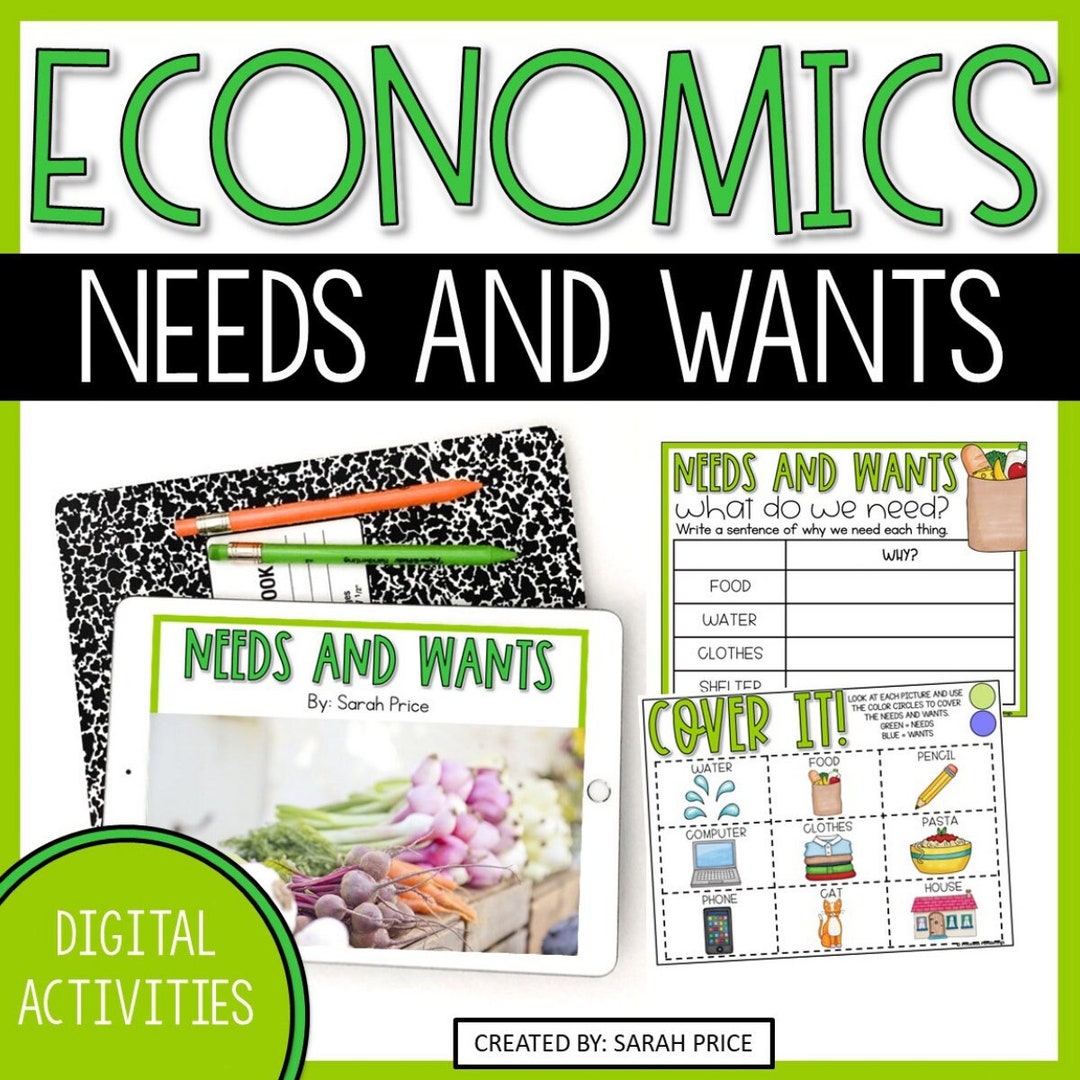Economics: Needs and Wants Digital Activities - Etsy