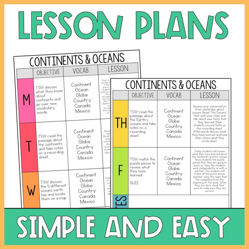 Continents and Oceans Activities Teaching the 7 Continents and 5 Oceans ...