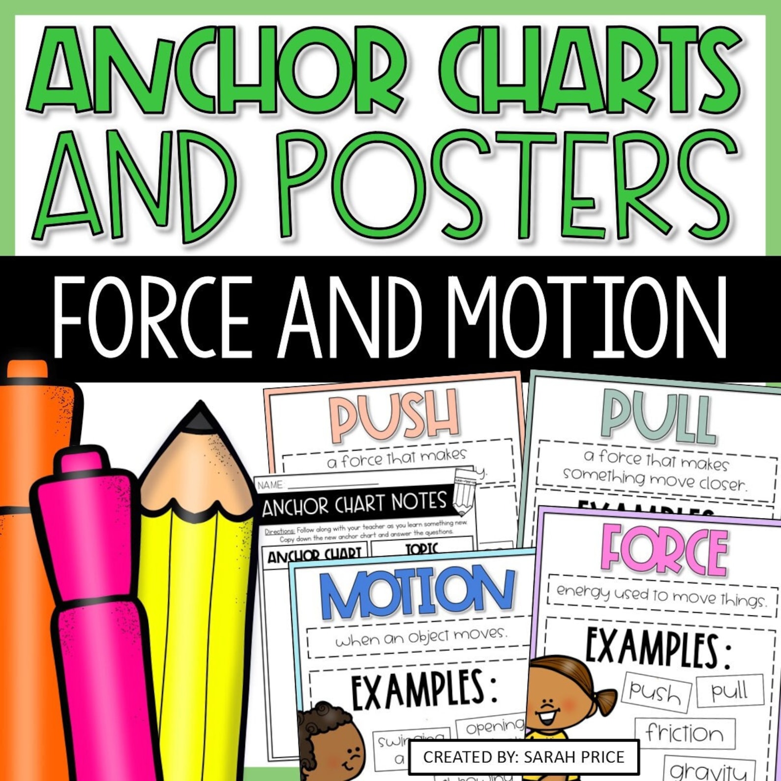 Force and Motion Anchor Charts and Science Posters - Etsy