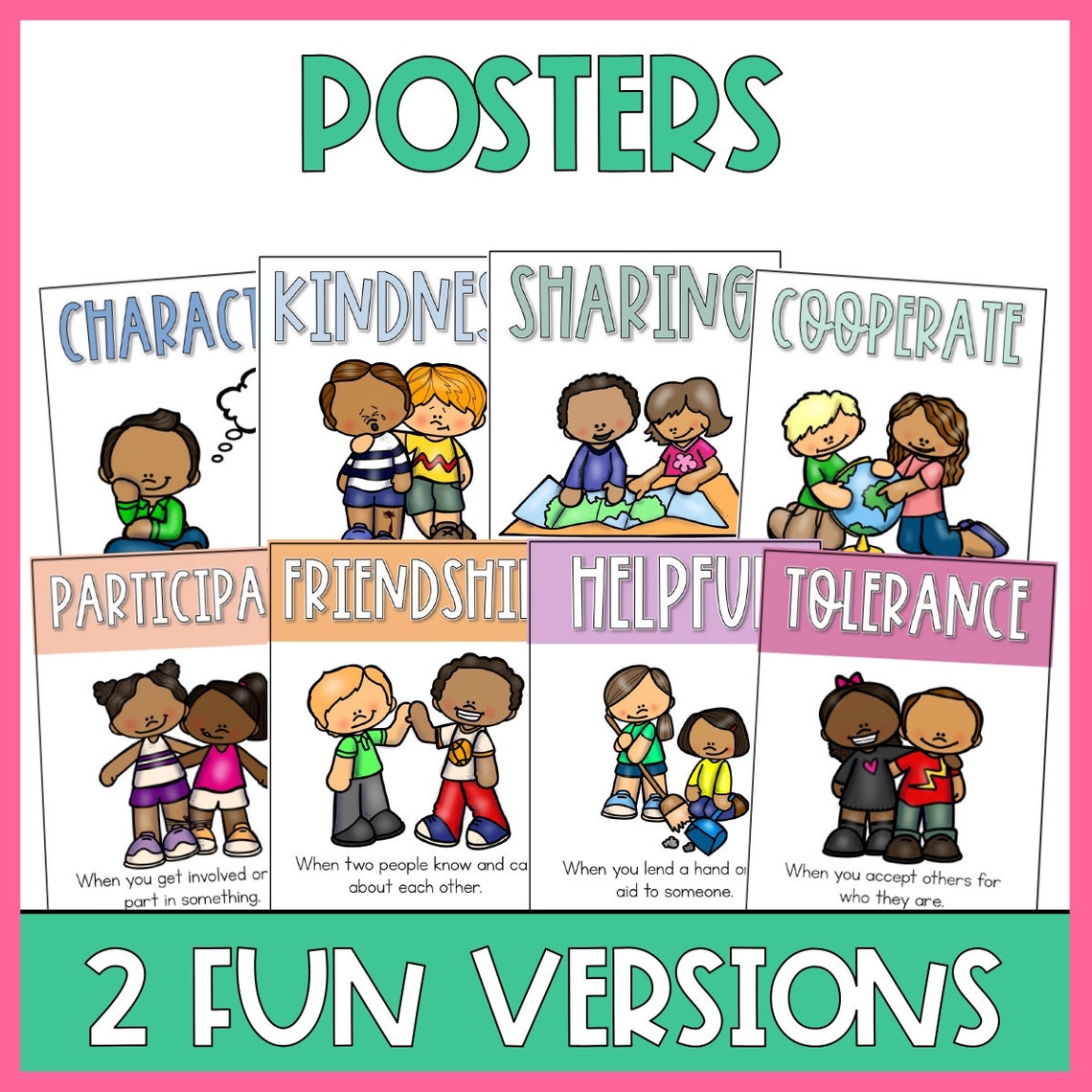 Character Education, Good Citizenship and Social Skills Anchor Charts ...