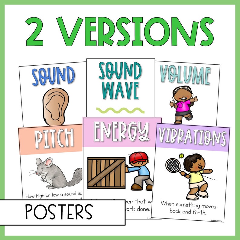 2nd Grade Science Sound Energy Anchor Charts Science Energy Posters - Etsy