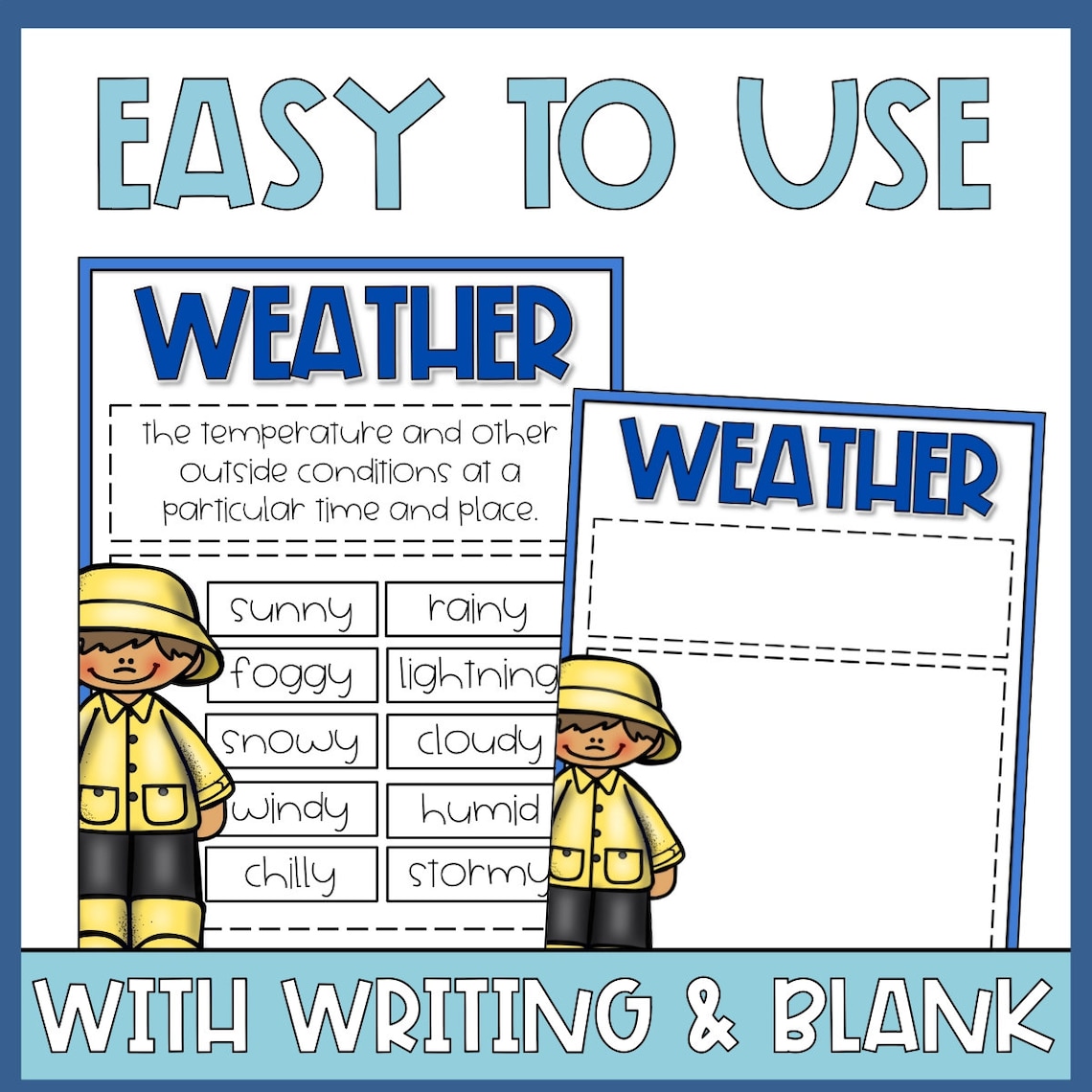 Types of Weather Four Seasons Anchor Charts - 2nd & 3rd Grade Science ...