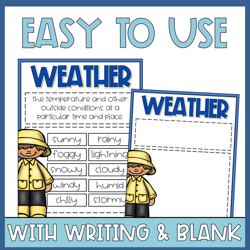 Types of Weather Four Seasons Anchor Charts - 2nd & 3rd Grade Science ...
