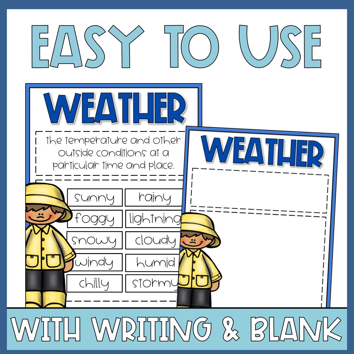 Types of Weather Four Seasons Anchor Charts - 2nd & 3rd Grade Science ...