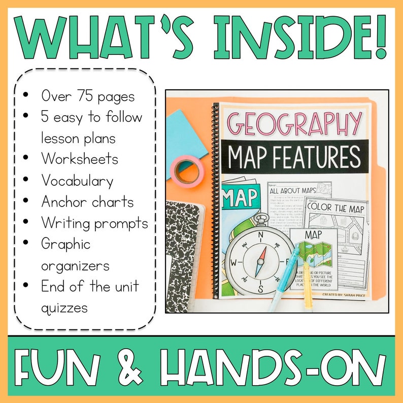 2nd Grade Map Skills and Map Features Worksheets Reading a Map ...