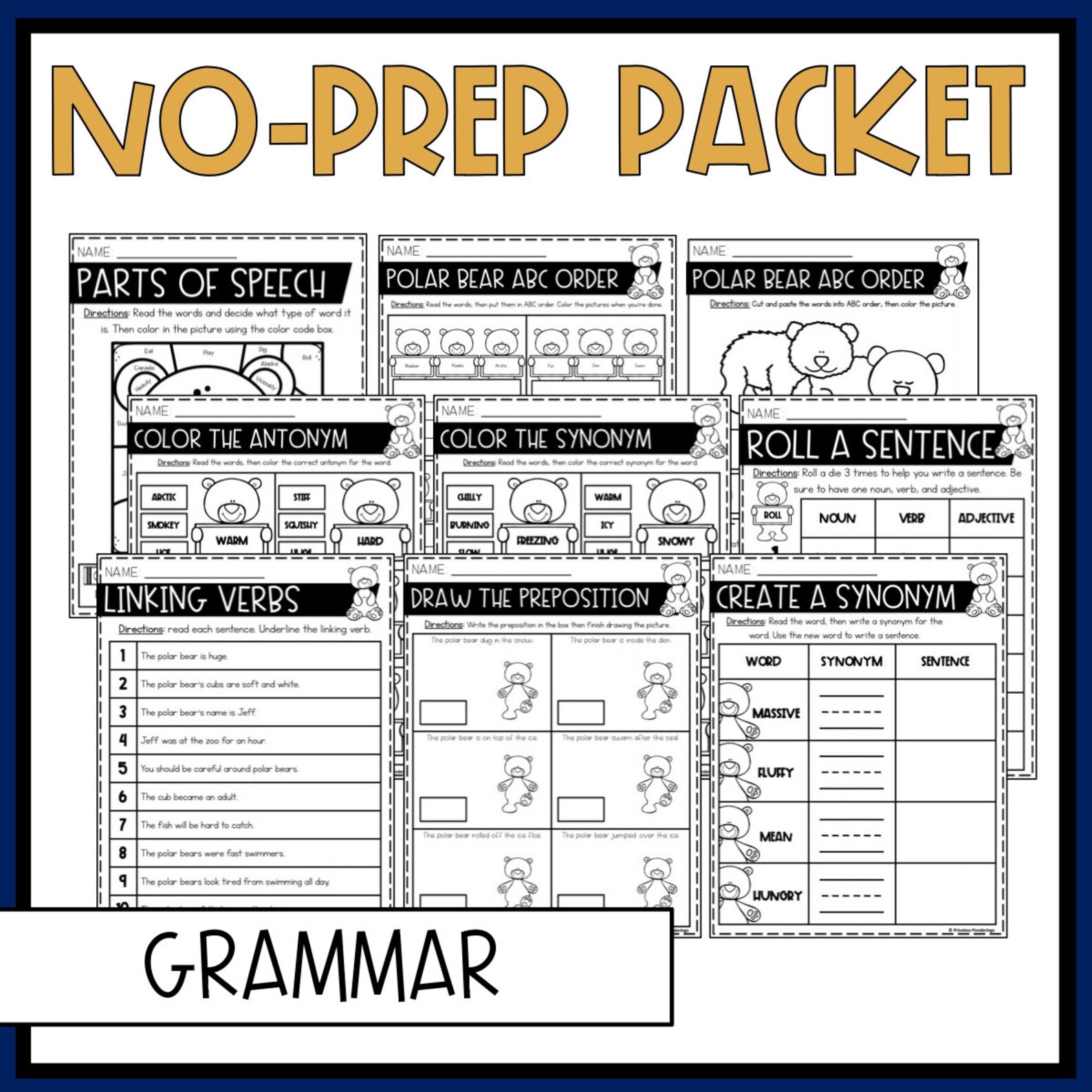 Polar Bear Activities - 2nd 3rd Grade January Science Math ELA ...