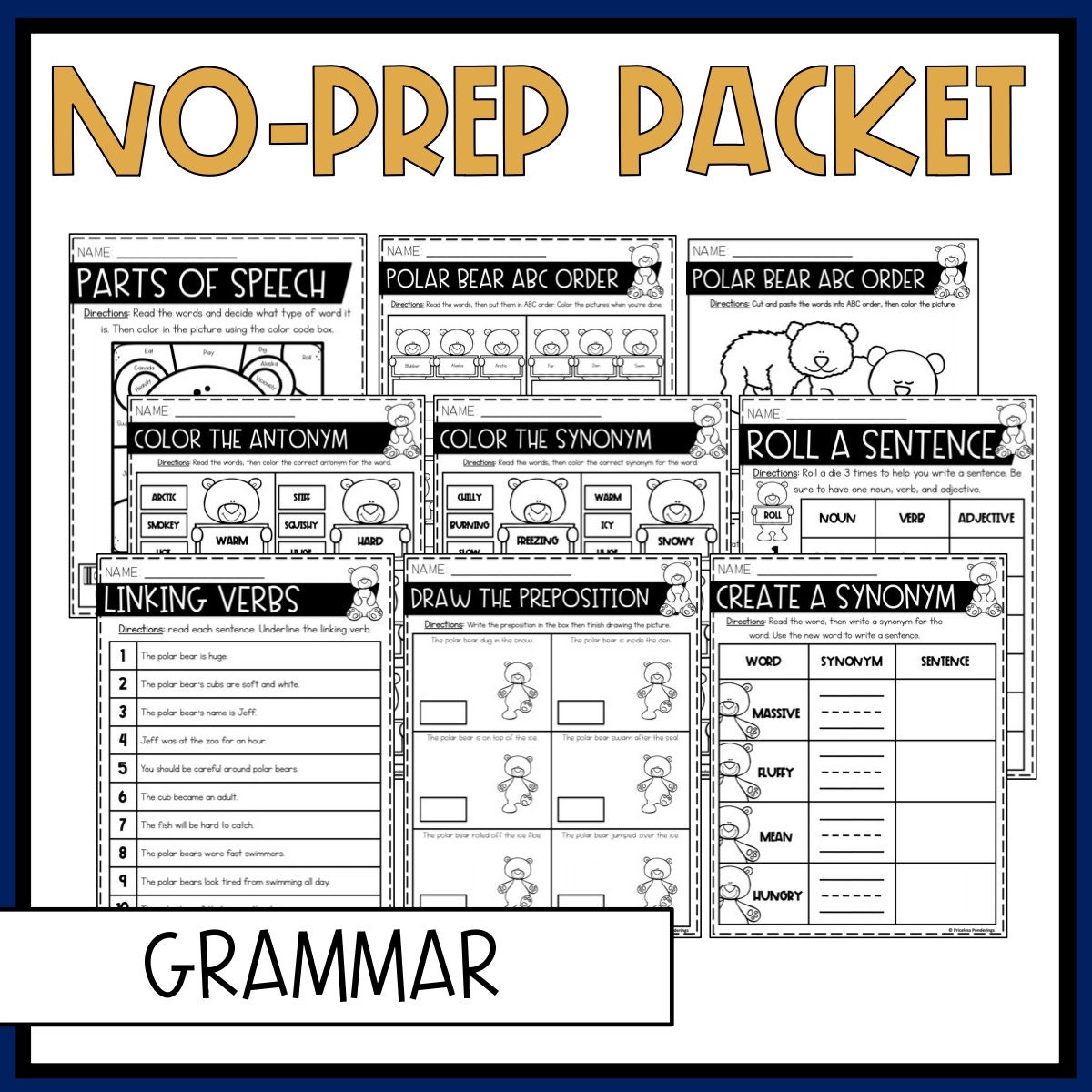 Polar Bear Activities - 2nd 3rd Grade January Science Math ELA ...