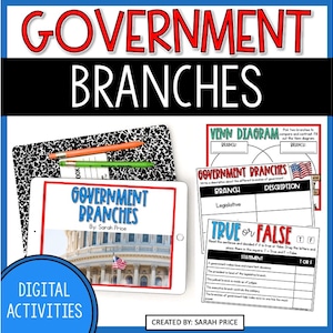 Branches of Government Digital Activities - 2nd, 3rd & 4th Grade Social ...