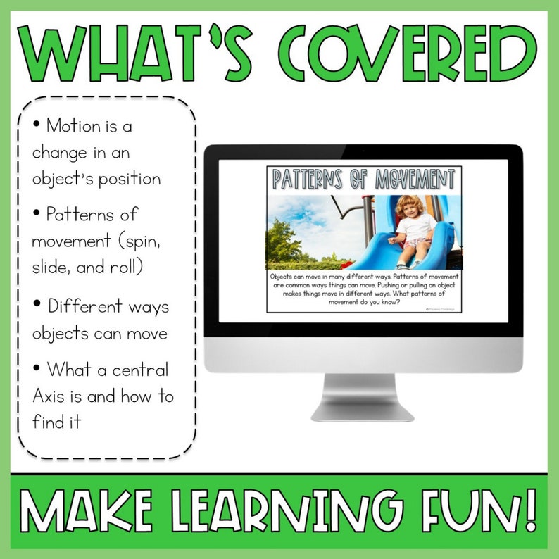 Patterns of Movement - 2nd 3rd Grade Science Digital Activities - Etsy