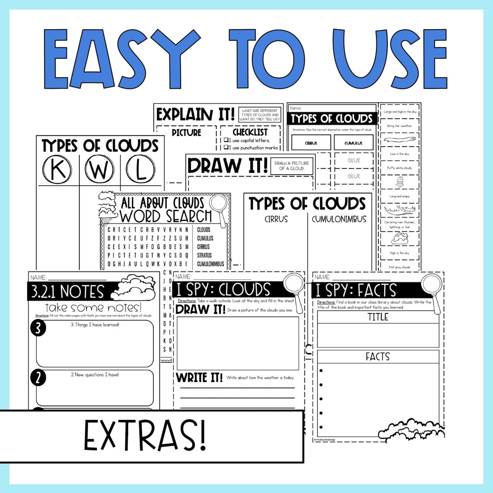 Types of Clouds Science Interactive Notebook and Experiments | Science ...