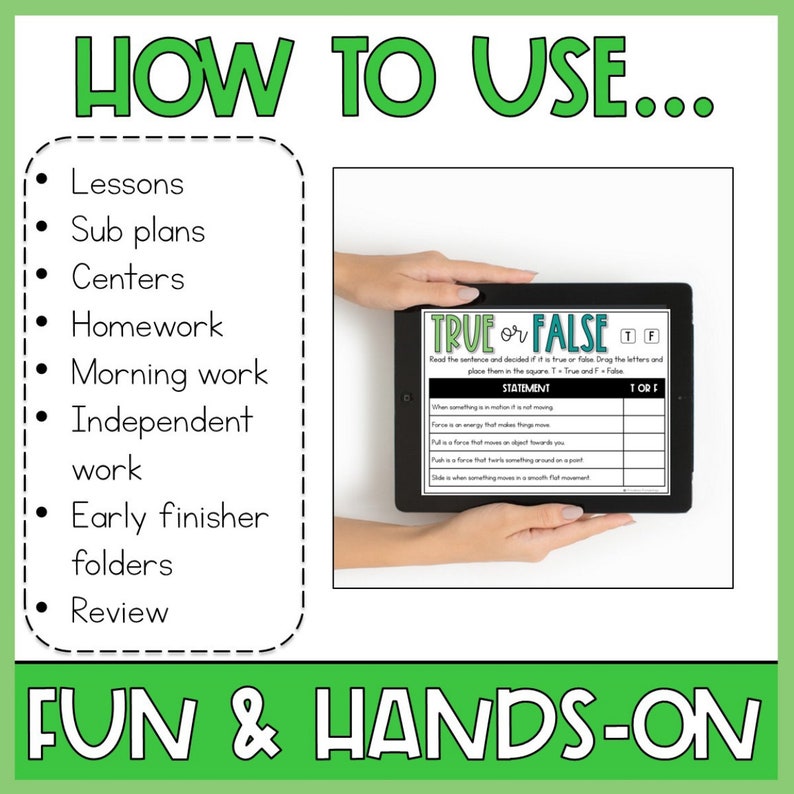 Patterns of Movement - 2nd 3rd Grade Science Digital Activities - Etsy