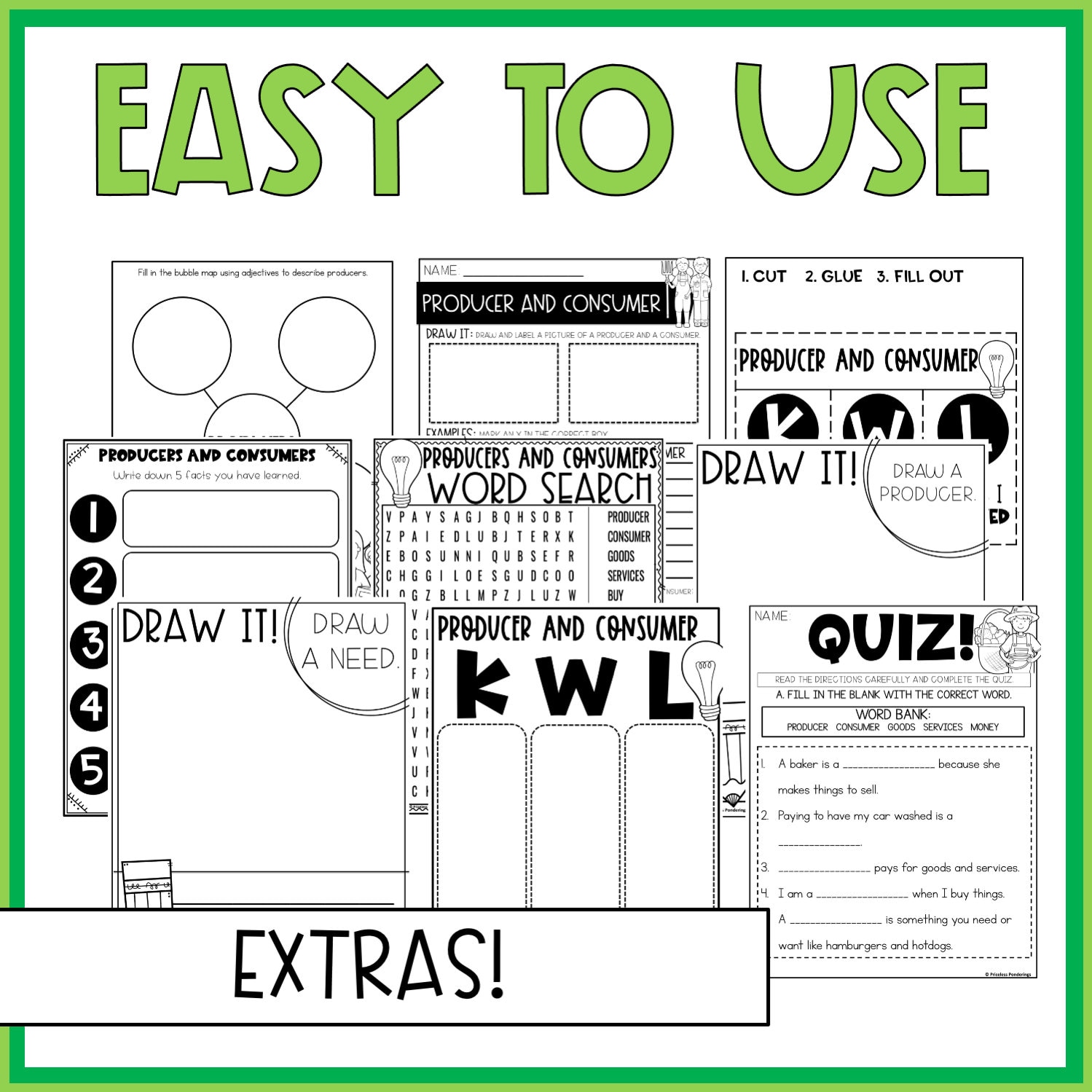 2nd Grade Economics Lessons - Producers Consumers Activities ...