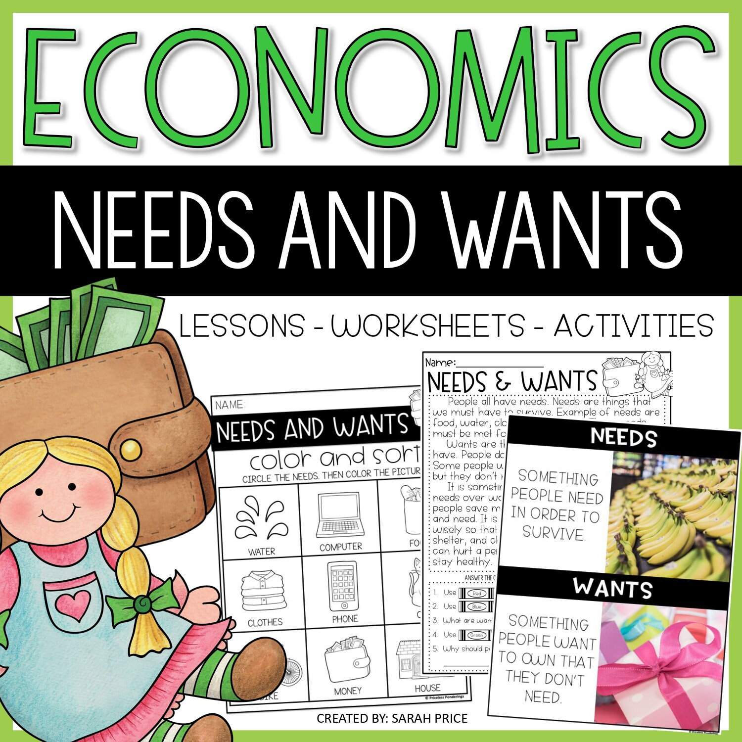 Needs and Wants Activities - 1st, 2nd & 3rd Grade Economics Lessons and ...