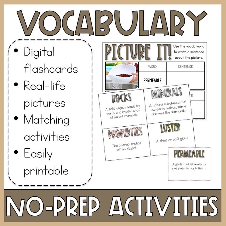 Types of Rocks - 2nd 3rd Grade Science Digital Activities - Etsy
