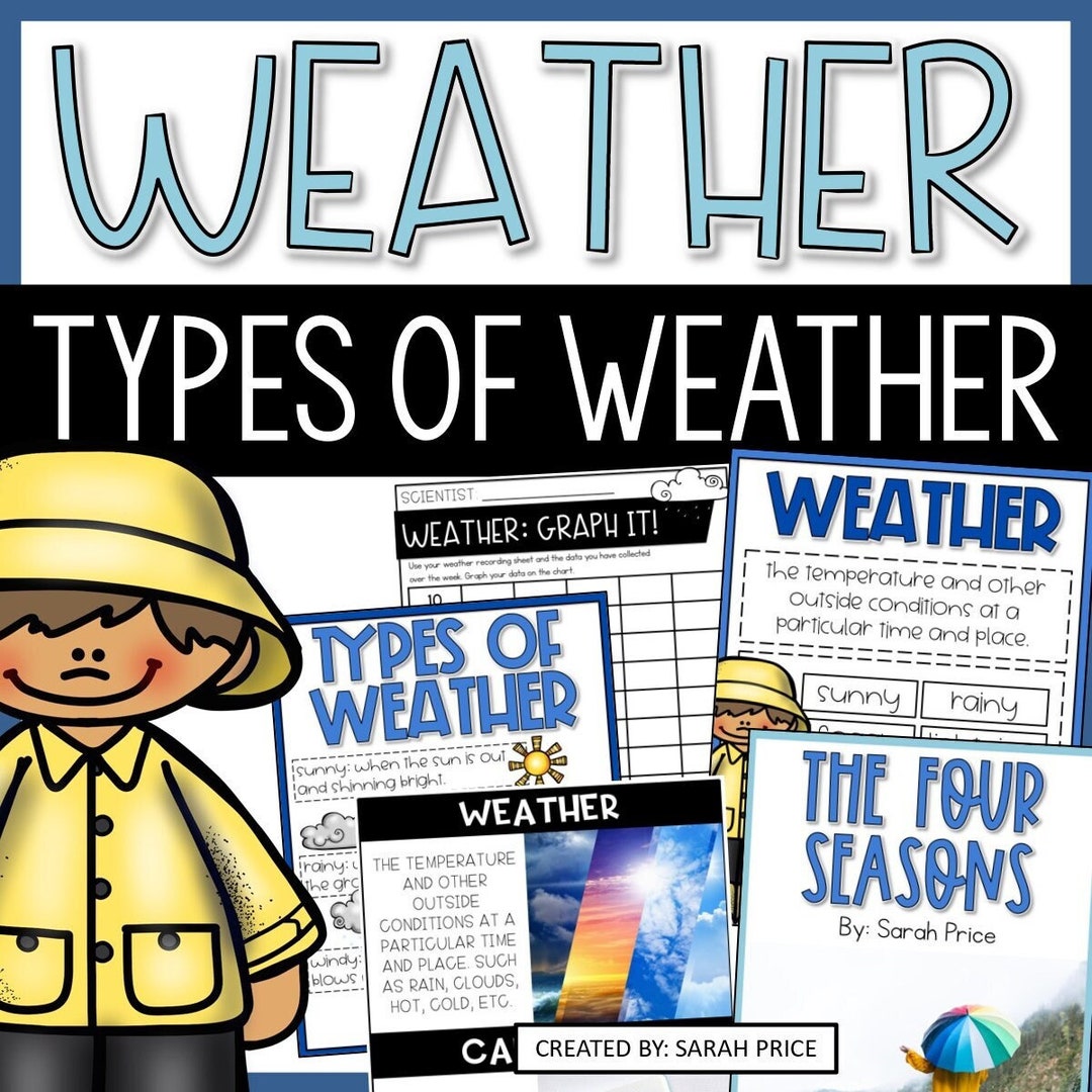Types of Weather & Four Seasons Activities 2nd 3rd Grade - Etsy