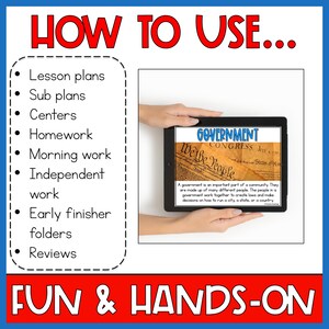 Branches of Government Digital Activities - 2nd, 3rd & 4th Grade Social ...