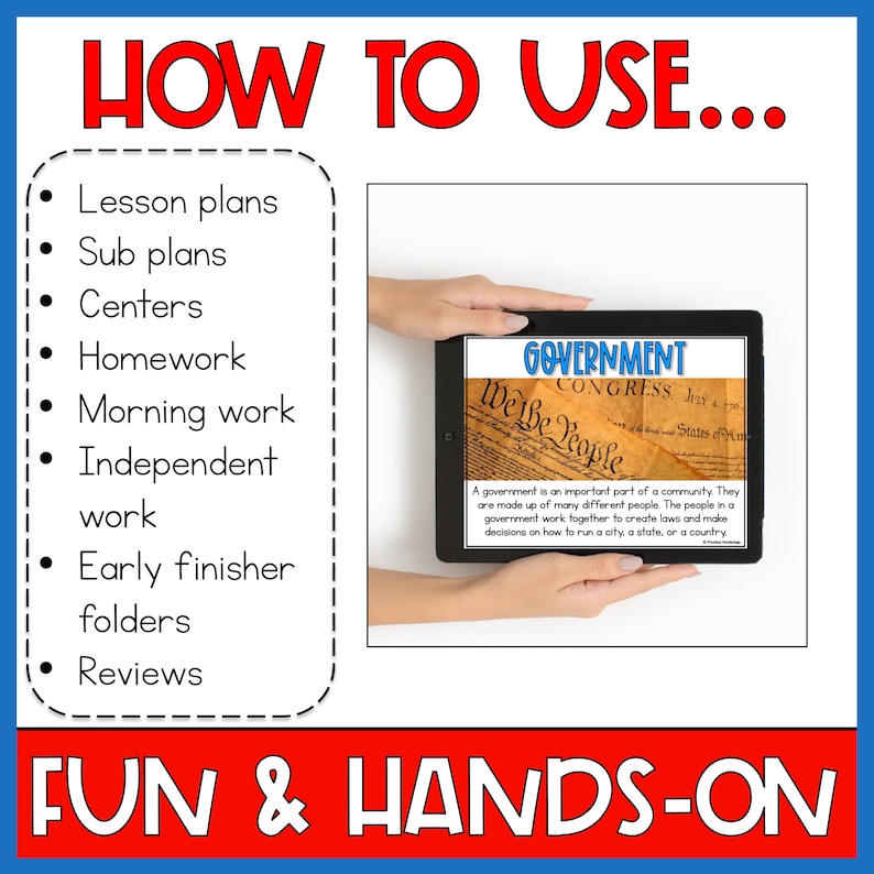 Branches of Government Digital Activities - 2nd, 3rd & 4th Grade Social ...