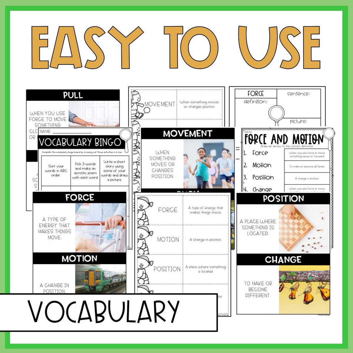 Force and Motion 2nd & 3rd Grade Science Unit Plans: Force and Motion ...
