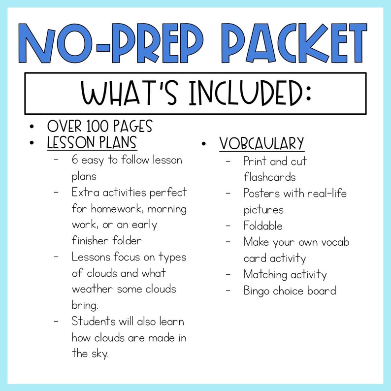 Types of Clouds Science Interactive Notebook and Experiments | Science ...