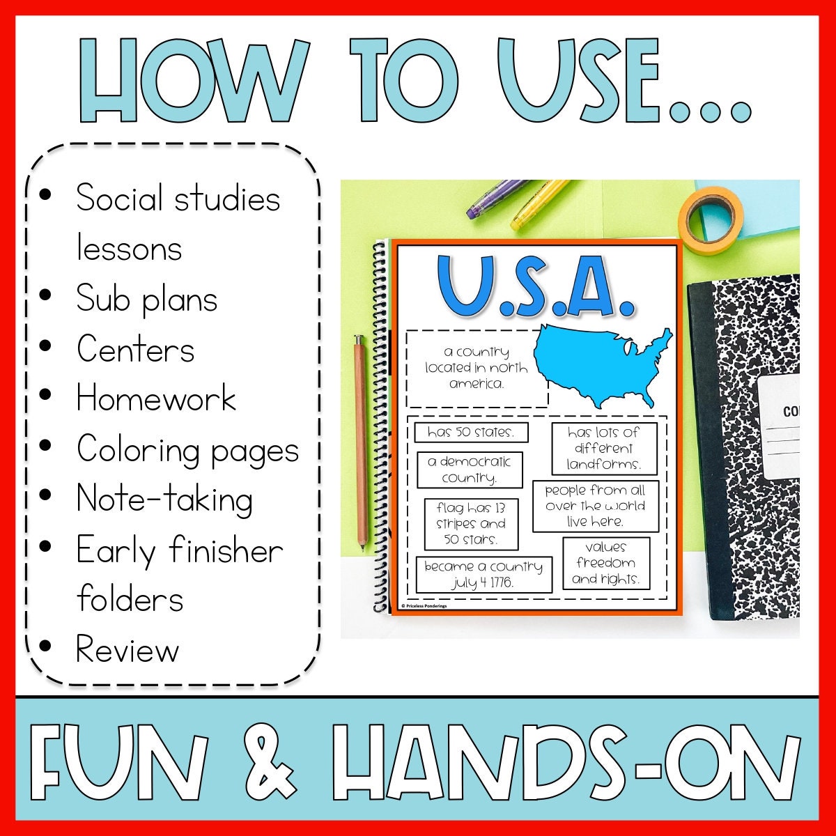 U.S. Symbols and United States Anchor Charts and Social Studies Posters ...