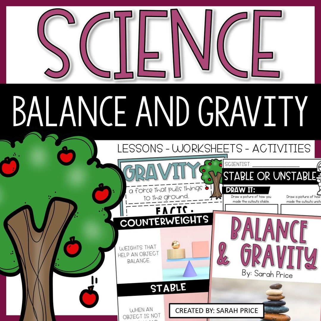 Gravity and Balance Activities, Lessons, Worksheets - 2nd & 3rd Grade ...