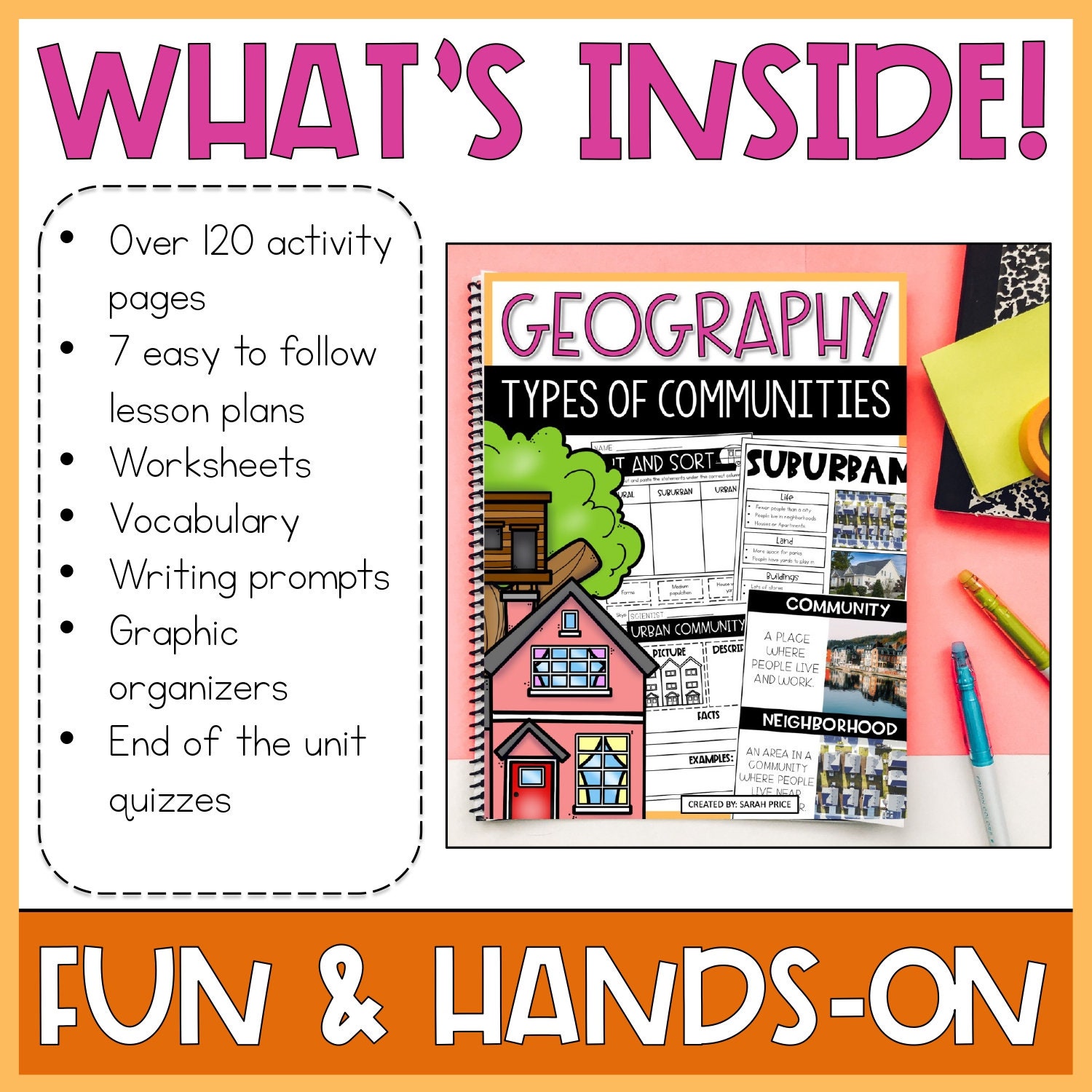 2nd & 3rd Grade Geography Worksheets - Types of Communities Social ...