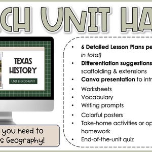 4th Grade Texas Geography Curriculum | TEKS Aligned Social Studies ...