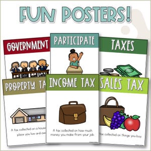 Taxes Activities for Elementary | Government Activities | Social ...