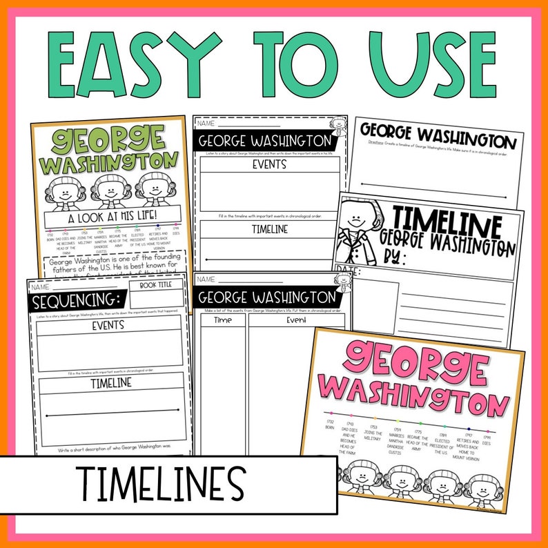 2nd 3rd Grade George Washington History Lessons, Activities ...