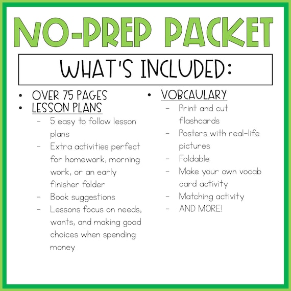 Year 5 Business And Economics Needs And Wants Printable Activity
