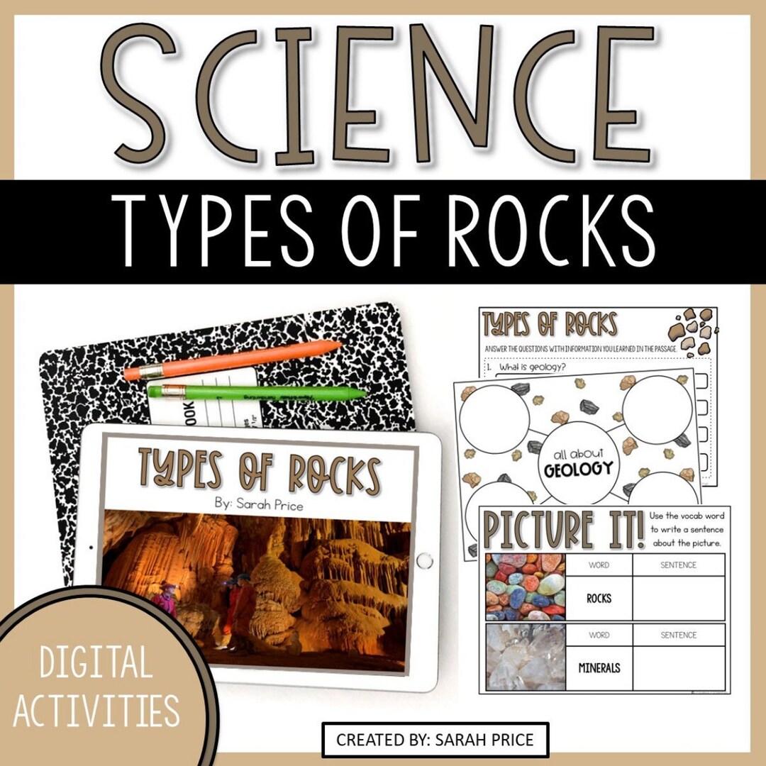 Types of Rocks - 2nd 3rd Grade Science Digital Activities - Etsy