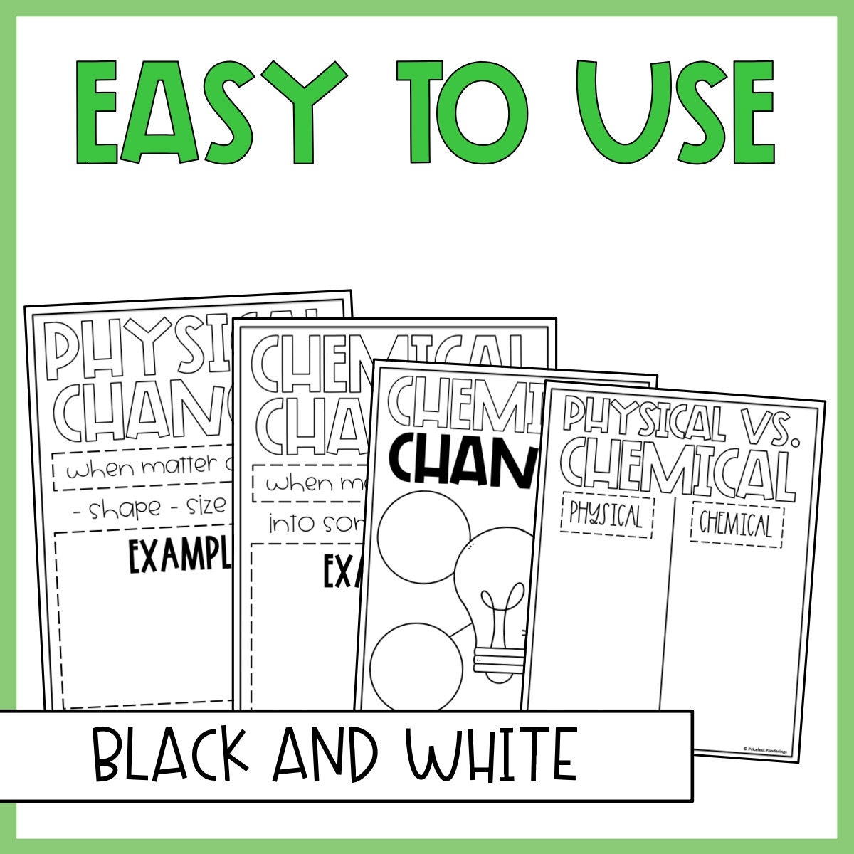 Physical and Chemical Changes Anchor Charts and Changes in Matter ...