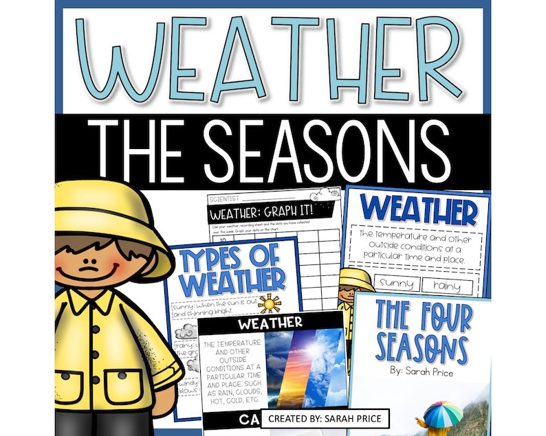 Types of Weather & Four Seasons Activities - 2nd and 3rd Grade Earth ...